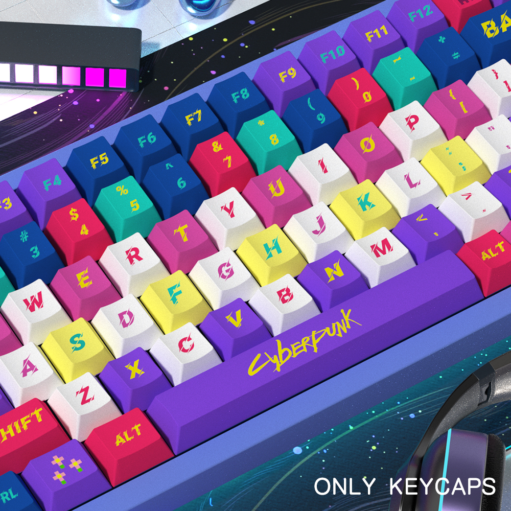 Cyberpunk 2077 keycap Cherry 158 keys - Clrmart